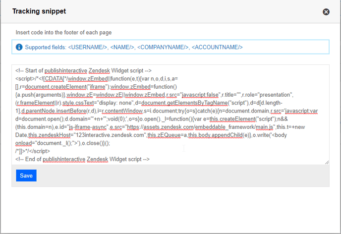 Inserting a Tracking Snippet for Google Analytics (or similar Third party tools)